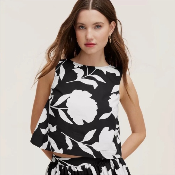 kate spade | Tops | Kate Spade X Target Sleeveless Poplin Floral Blouse ...